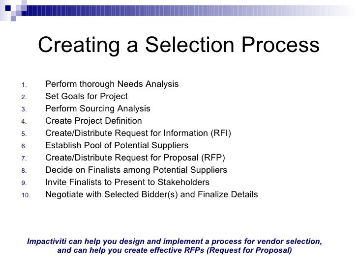 Selecting Training Vendors by Impactiviti