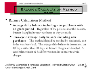 Selecting a credit card presentation | PPT