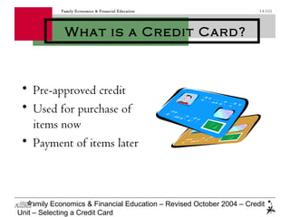 Selecting a credit card presentation | PPT