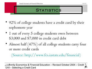 Selecting a credit card presentation | PPT
