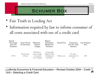 Selecting a credit card presentation | PPT