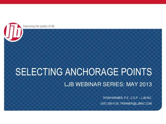 Selecting Fall Protection Anchorage Points