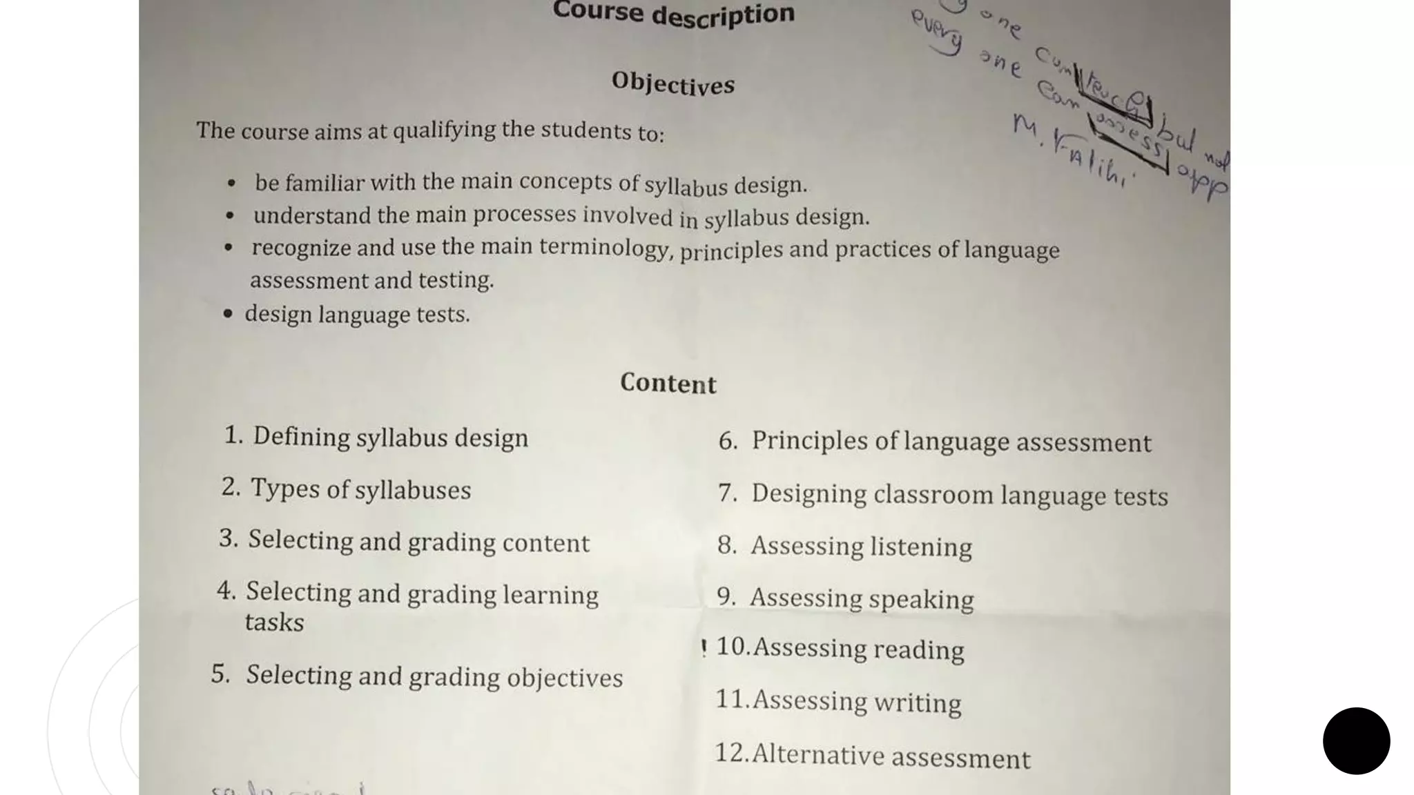 Selecting and grading objectives | PDF