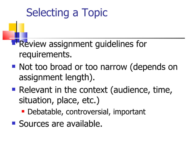 Selecting And Narrowing Research Topics | PPT