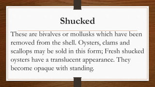 Selecting and storing seafood | PPTX