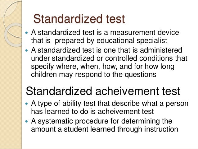 Selecting and using standardized achievement test