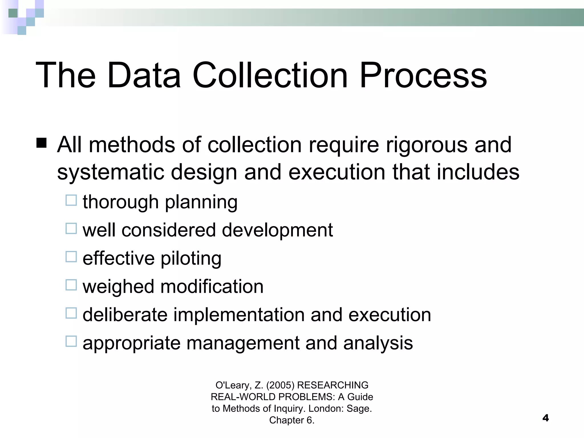 Selecting appropriate data collection methods | PPT