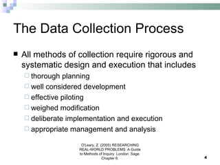 Selecting appropriate data collection methods | PPT