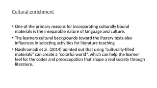 SELECTING APPROPRIATE MATERIALS FOR TEACHING LITERATURE.pptx