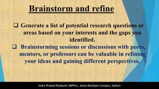 Choosing a Research Topic: A Guide to Finding Your Research Path | PPTX