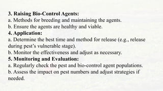 Selecting Bio-Control Activities and Preparing for Application in Pest ...