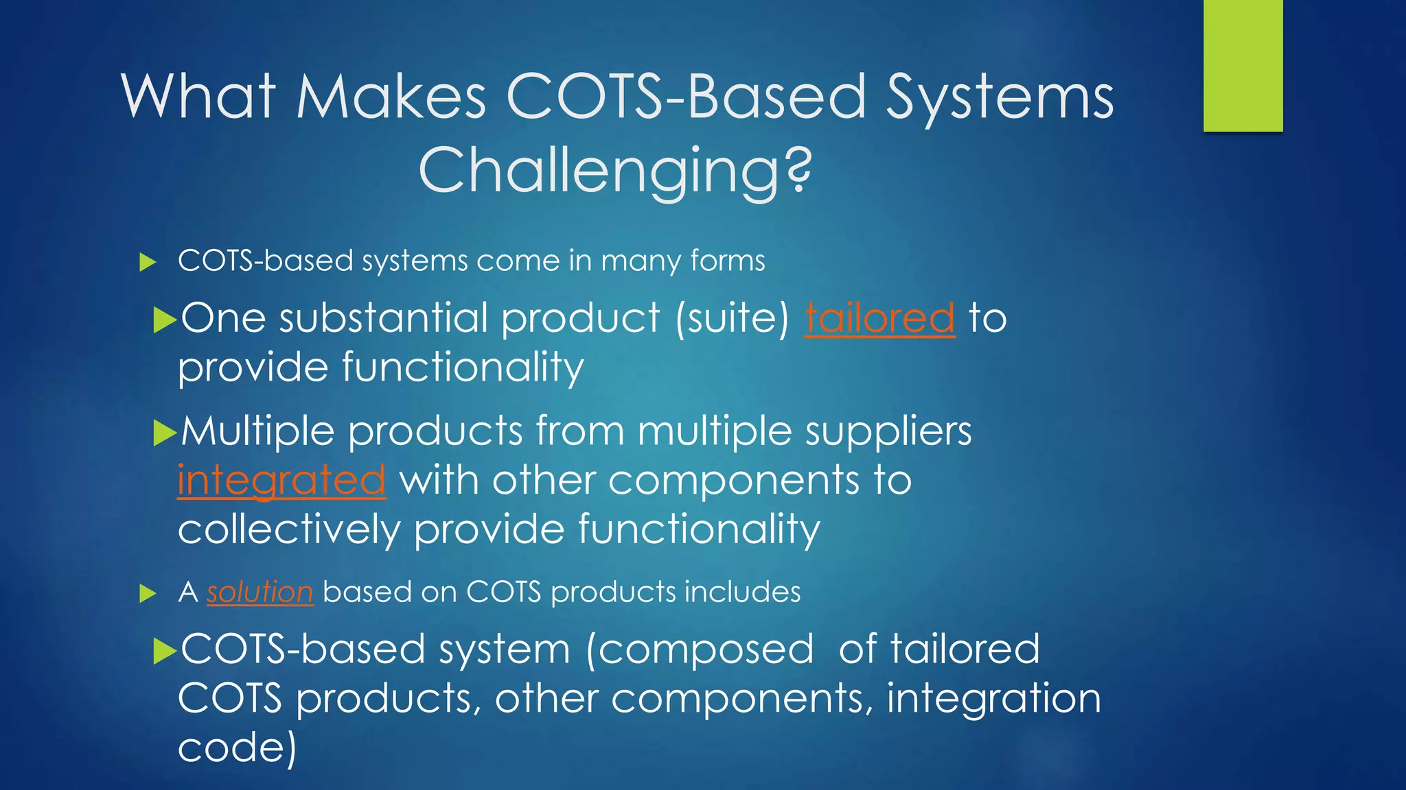 Selecting cots vendor in cbse process | PPT