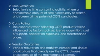 Selecting cots vendor in cbse process | PPT