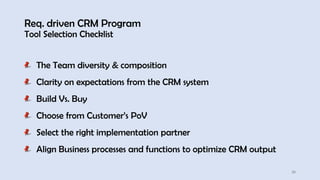 How to select CRM systems. Features and factors to be considered . | PDF