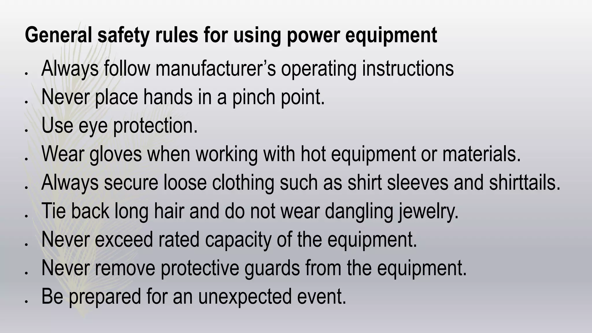 Selecting electric and hydraulic tools | PPSX