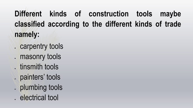 Selecting electric and hydraulic tools | PPSX