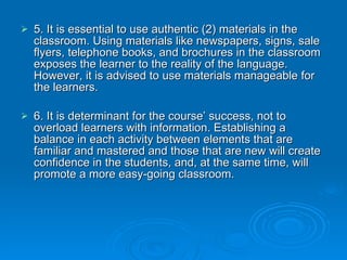 Selecting materials and designing activities | PPT