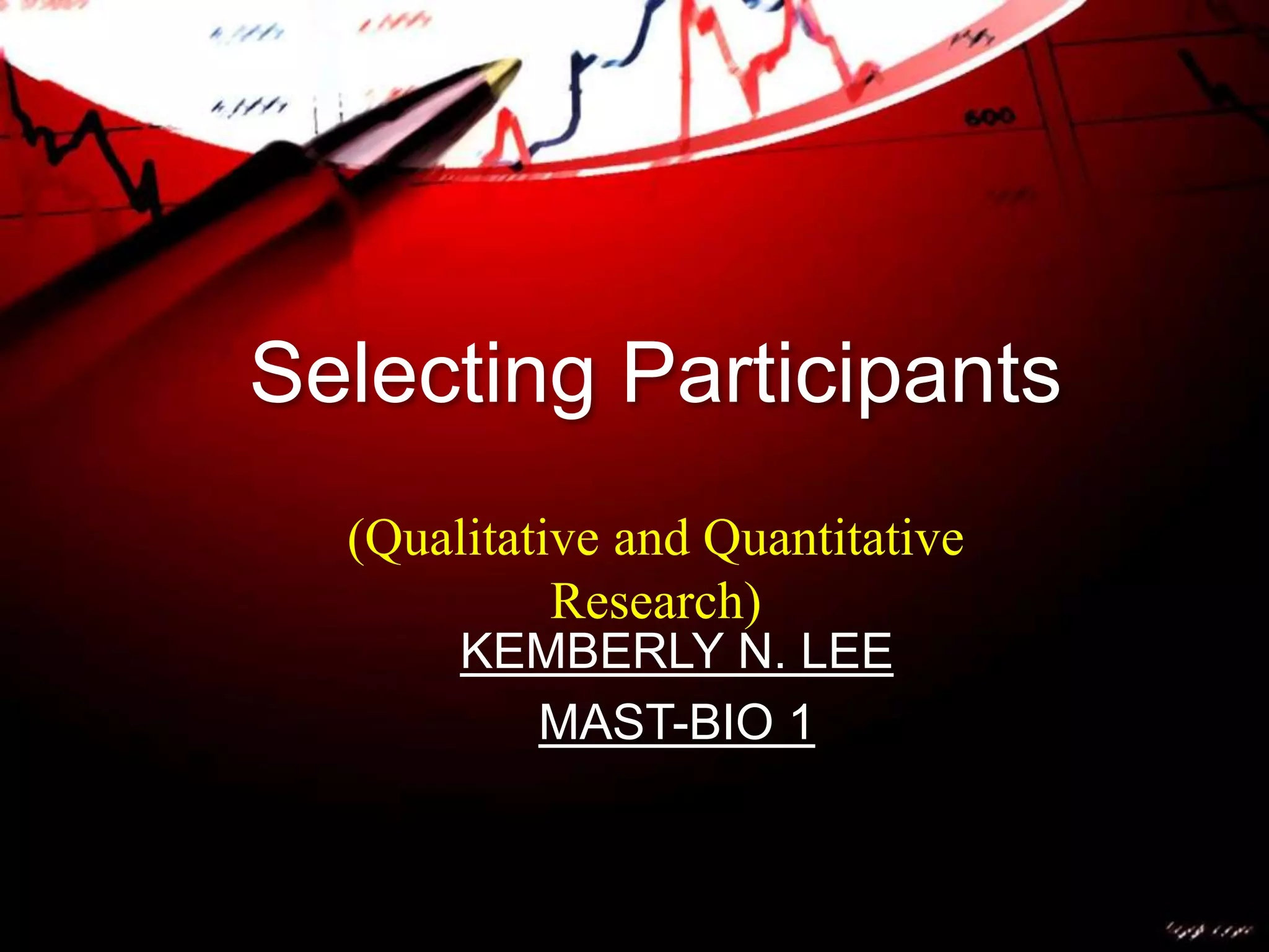 Selecting participants | PPTX