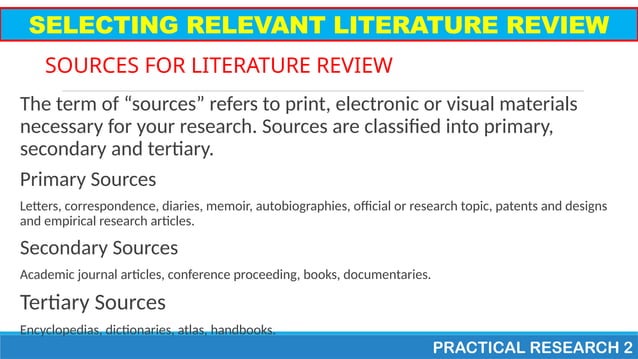 SELECTING RELEVANT LITERATURE REVIEW.pptx | Publishing Industry ...