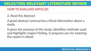 SELECTING RELEVANT LITERATURE REVIEW.pptx