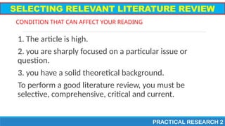 SELECTING RELEVANT LITERATURE REVIEW.pptx