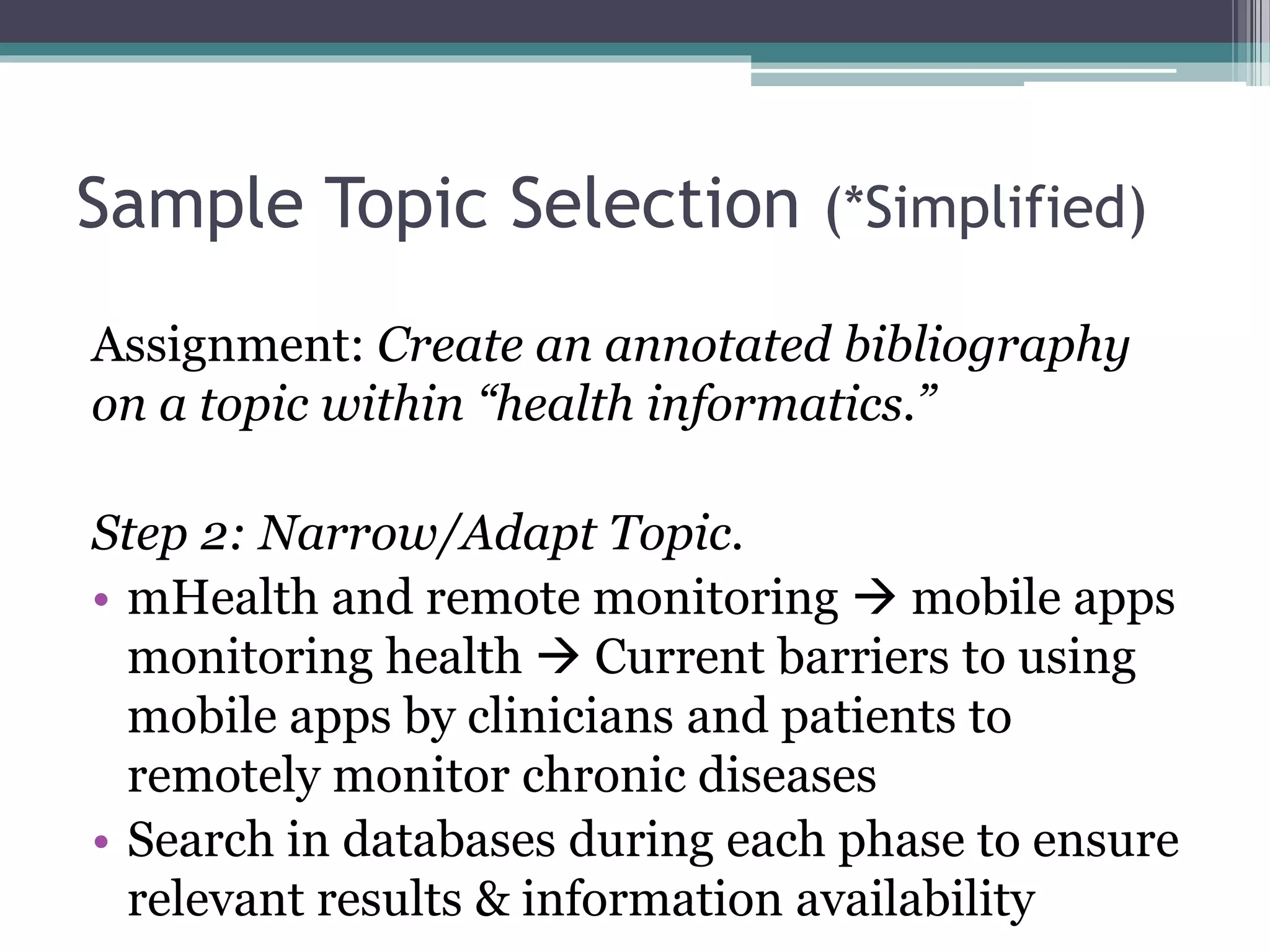 Selecting a Research Topic | PPTX