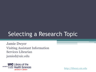 Selecting a Research Topic | PPTX