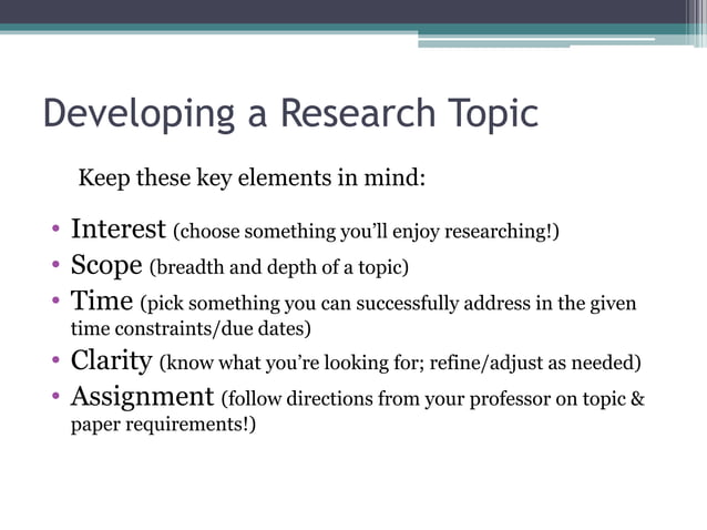Selecting a Research Topic | PPTX | Medical Health