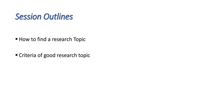 Selecting research topic. Quantitative Research Methods 101 | PPT