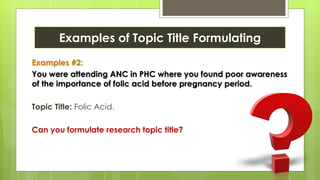 Selecting research topic dr majdi | PDF