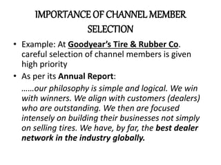 Selecting the channel members | PPTX