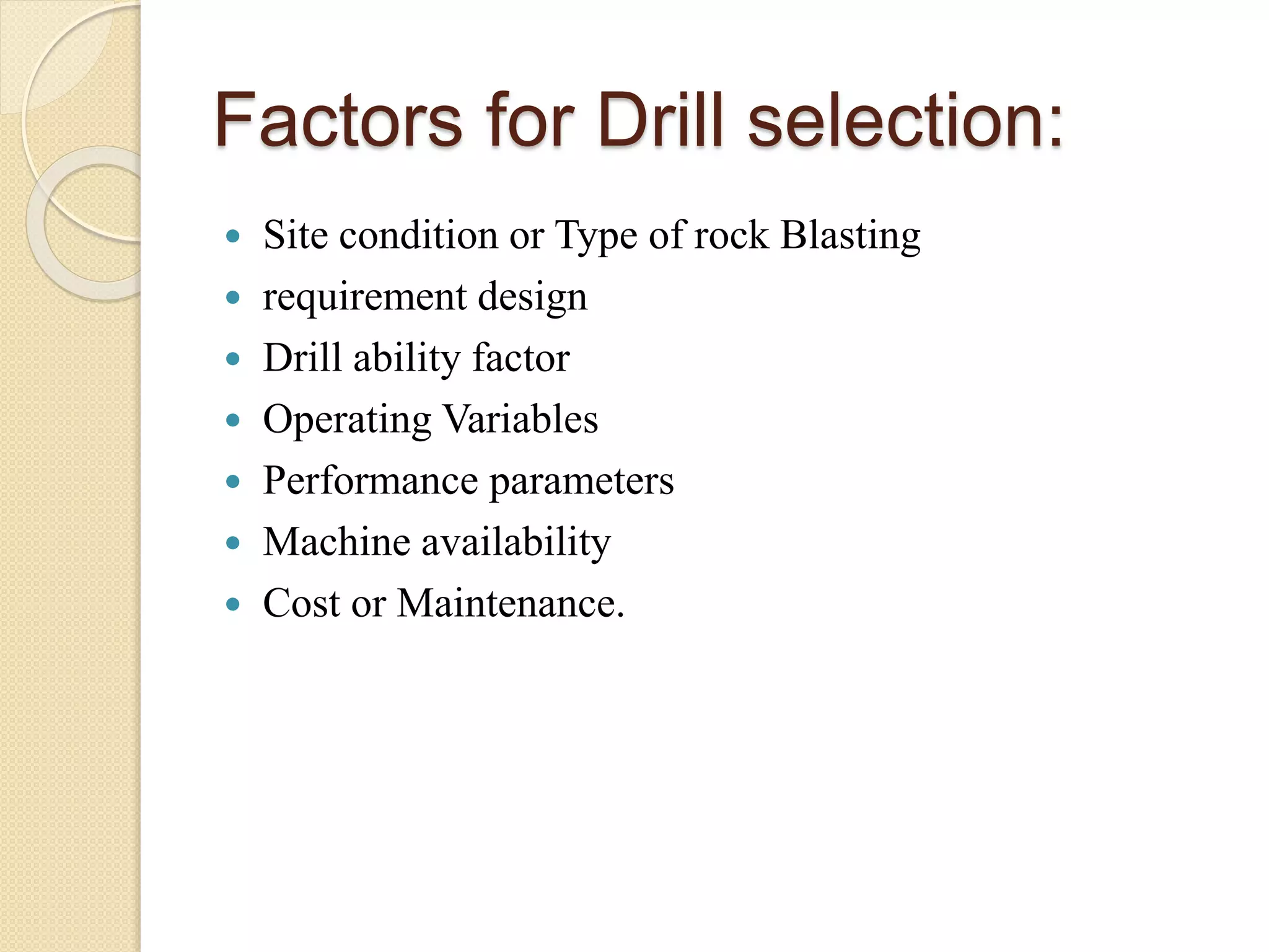 SELECTING THE DRILLING METHOD AND EQUIPMENT ( MD WASIUDDIN).pptx ...