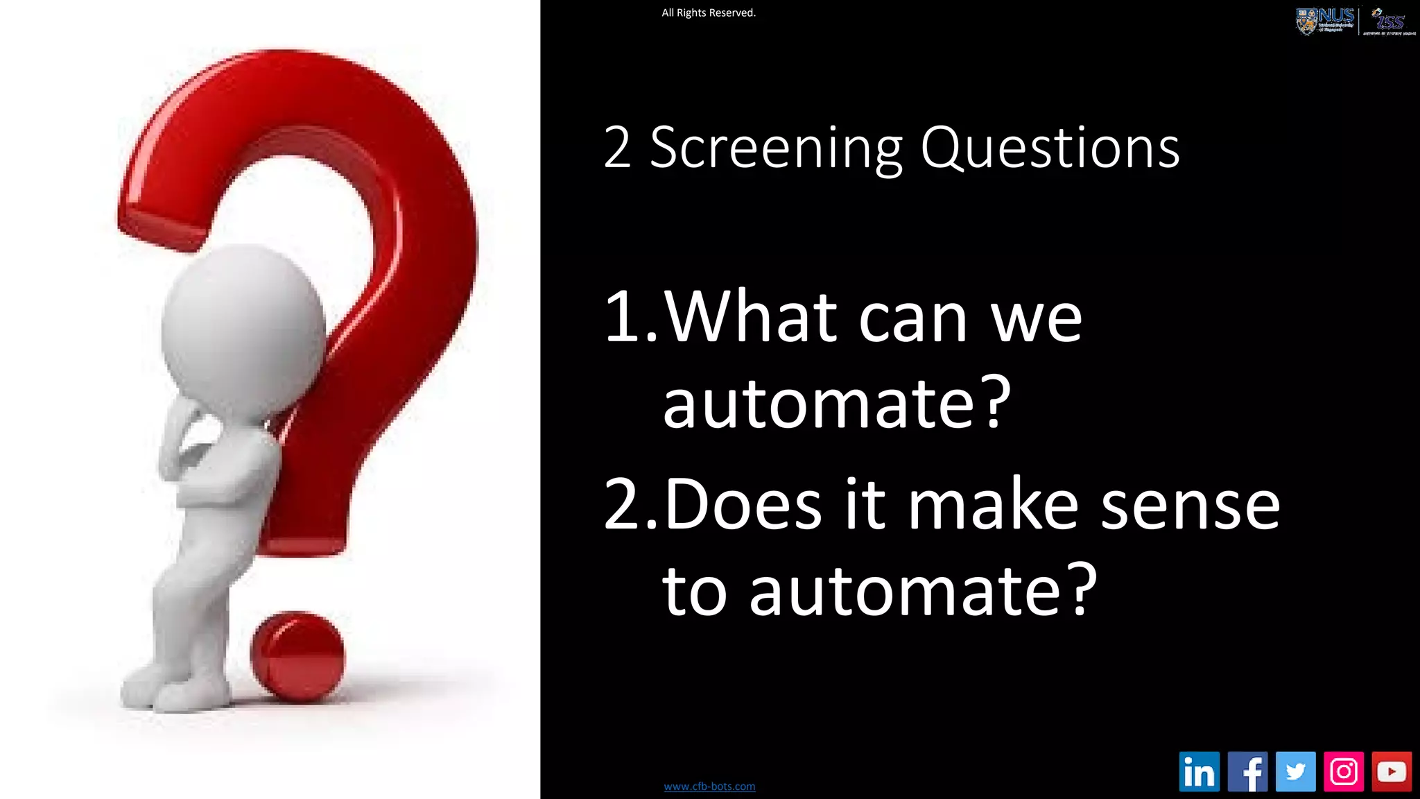 Selecting the right process for robotic process automation (rpa) | PDF