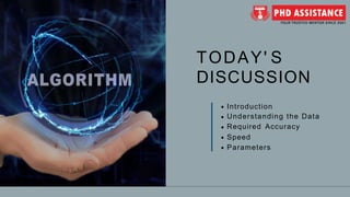 Selecting the Right Type of Algorithm for Various Applications ...