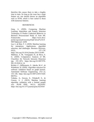 Selecting the Right Type of Algorithm for Various Applications ...