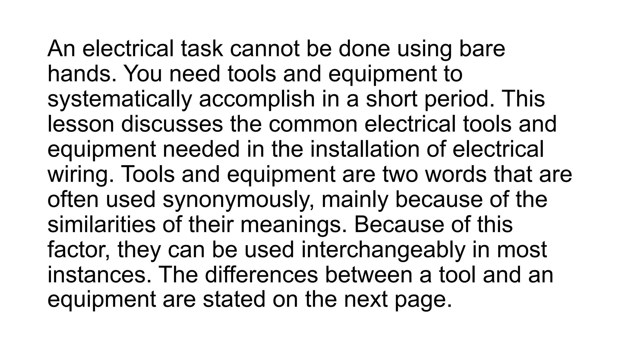 Selecting Tools and Equipment to Be Used Based.pptx