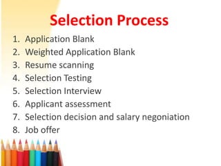 Selection and Selection Process | PPTX