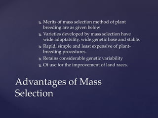 Mass Selection | PPTX
