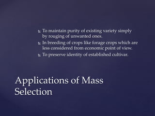 Mass Selection | PPTX
