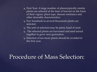 Mass Selection | PPTX