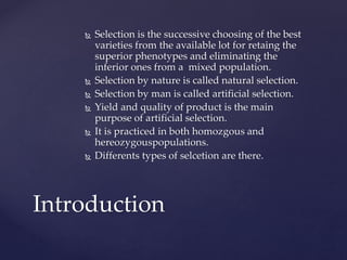 Mass Selection | PPTX