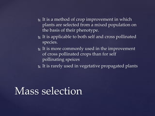 Mass Selection | PPTX
