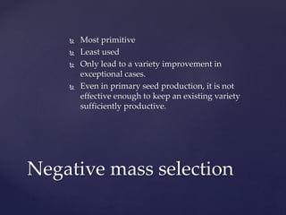 Mass Selection | PPTX
