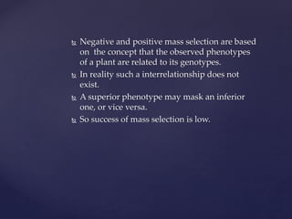 Mass Selection | PPTX