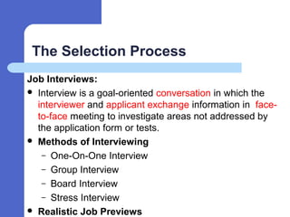 Selection Process In Human Resource Management - HRM | PPT