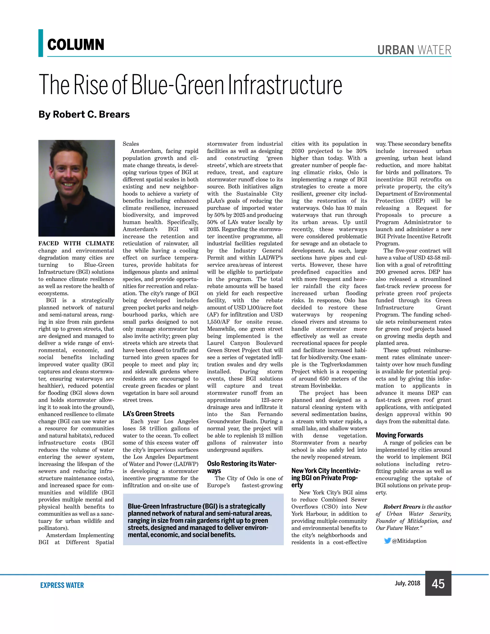 The Rise of Blue-Green Infrastructure | PDF