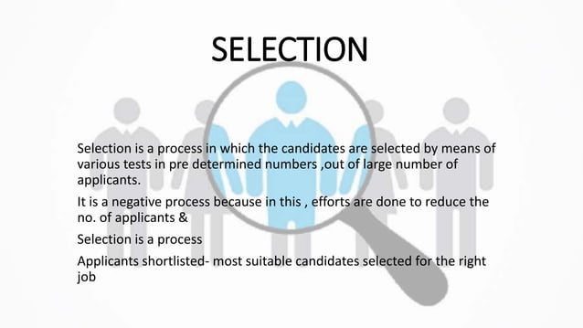 Selection/Human Resource Management | PPTX