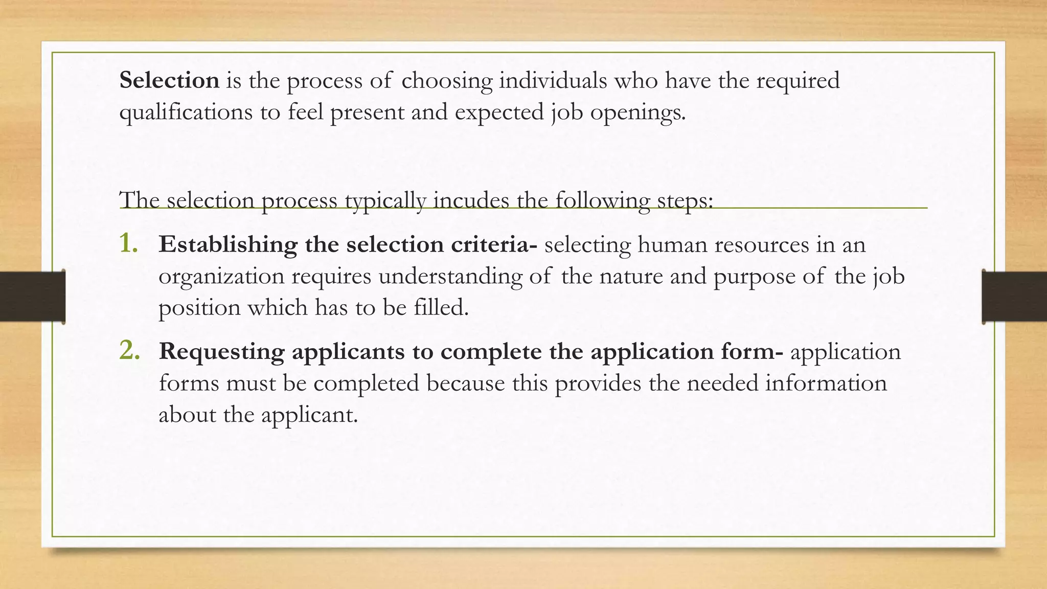 selection.pptx | Resume Writing and Advice | Job Search