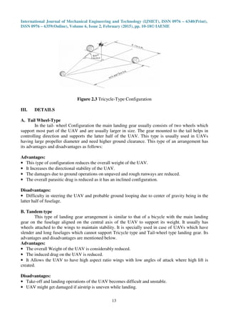 SELECTION AND ANALYSIS OF THE LANDING GEAR FOR UNMANNED AERIAL VEHICLE ...
