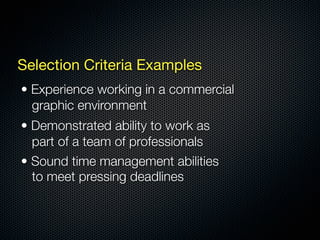 Selection Criteria & Online Designer Identity | PDF